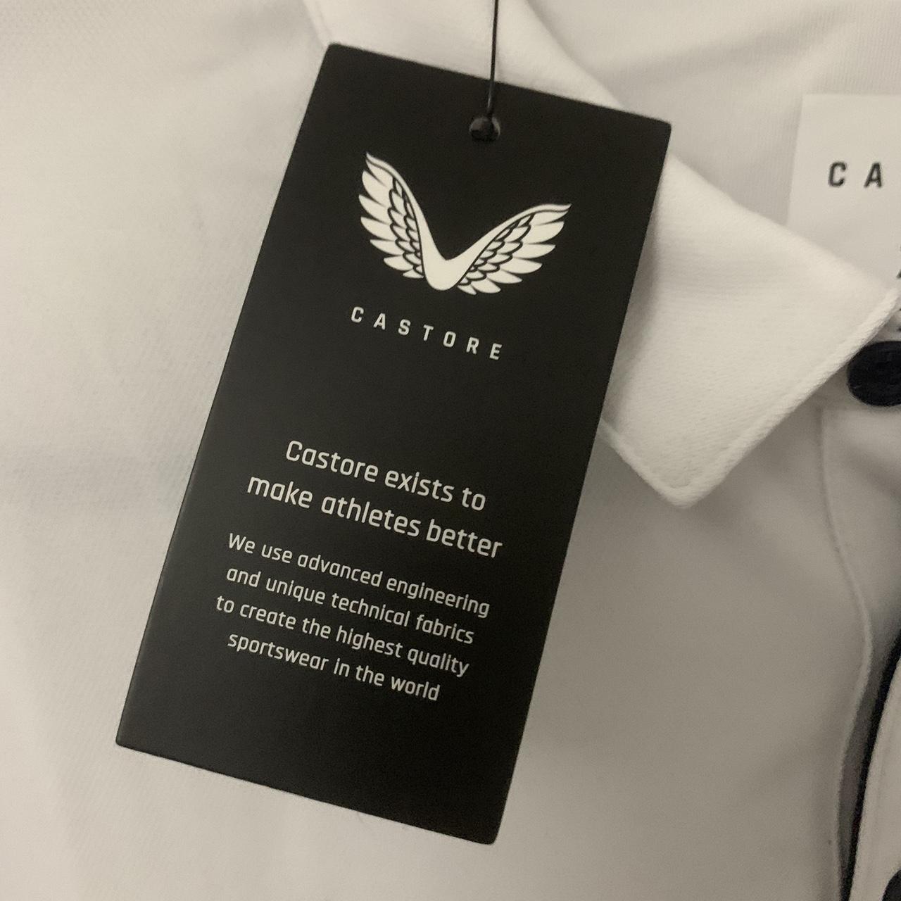 Castore mens long sleeve white polo golf top Size... - Depop