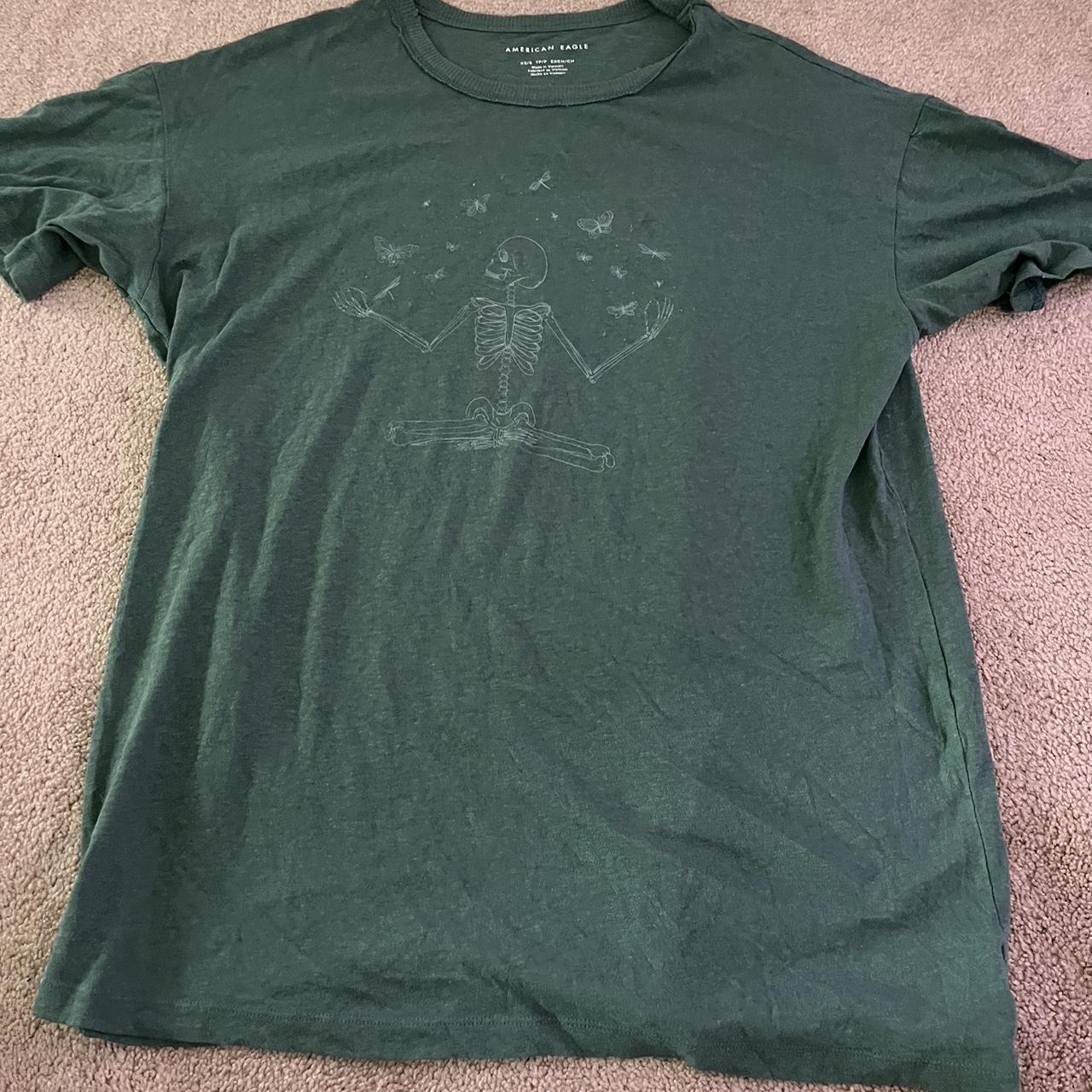 green American Eagle oversized graphic tee, designed... - Depop