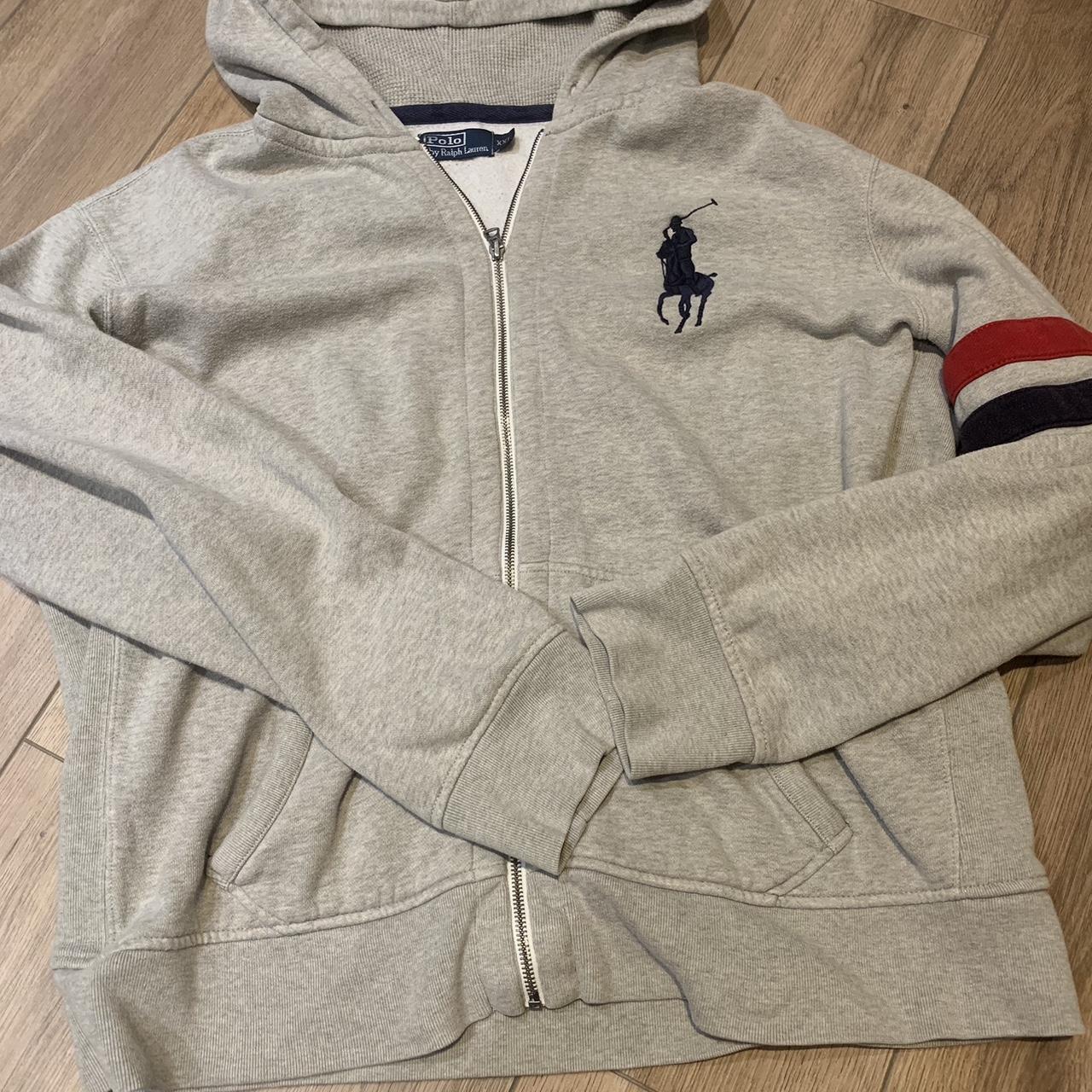 Men’s Polo Ralph Lauren grey hoodie. Size xxl but... - Depop