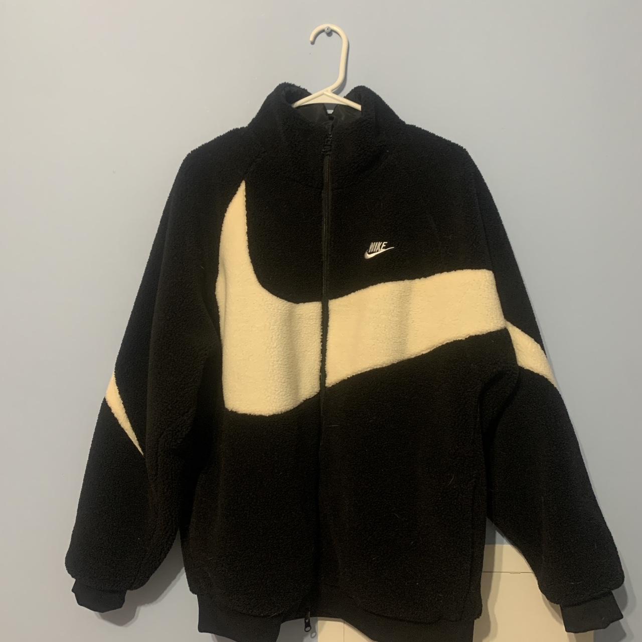 Nike Big Swoosh Boa Jacket only worn a couple... - Depop