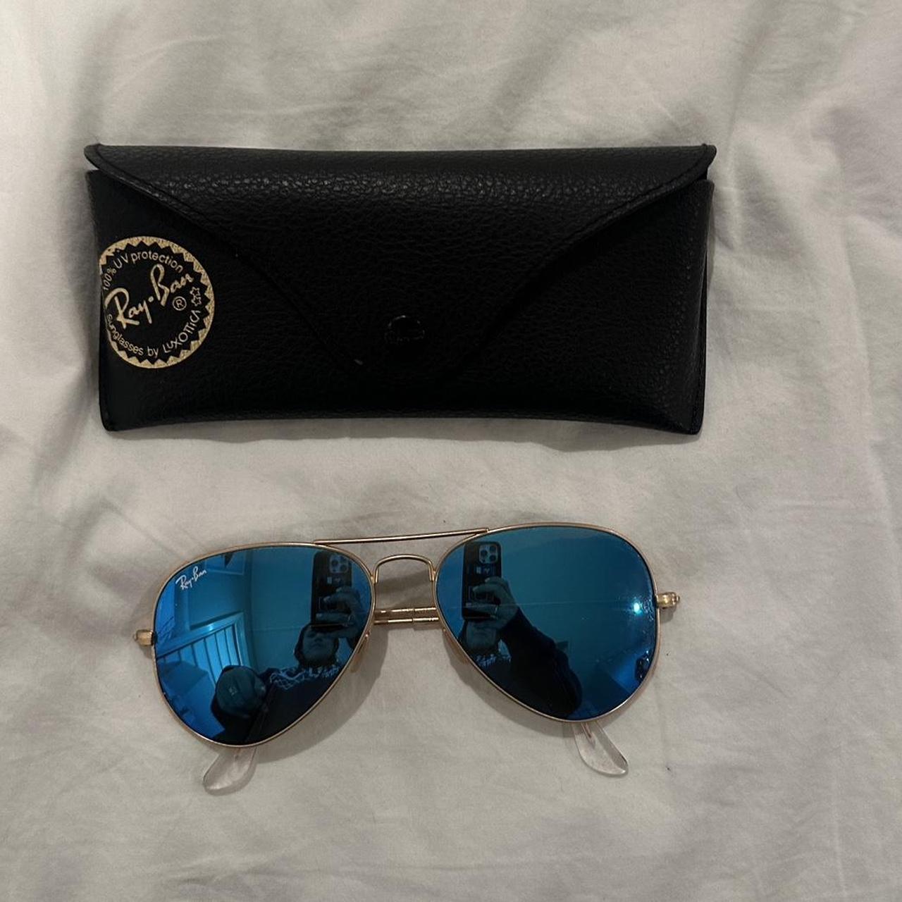 Blue ray bans great condition!!! - Depop