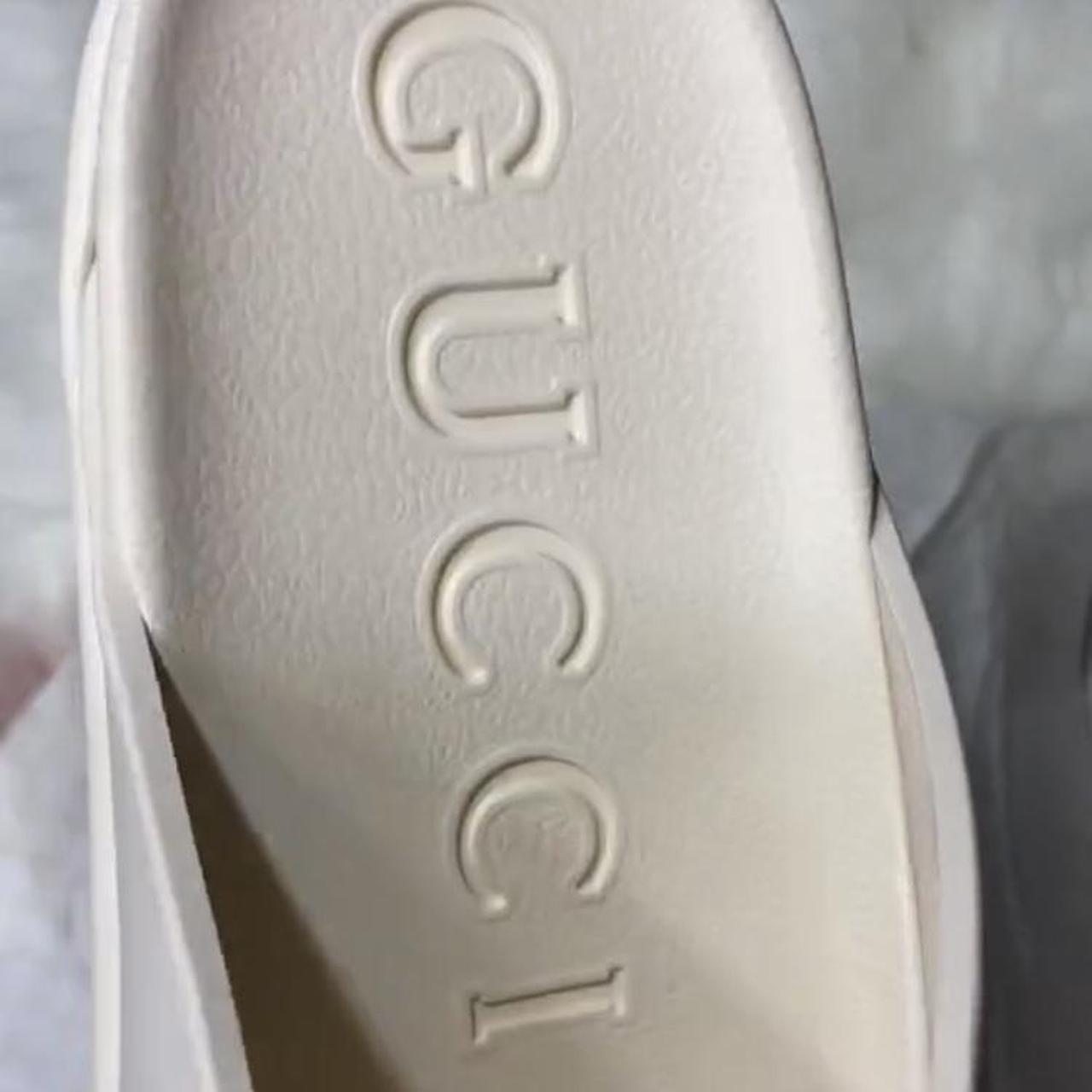 Gucci Beige Platform Slides -New - Size 8 - Dh... - Depop
