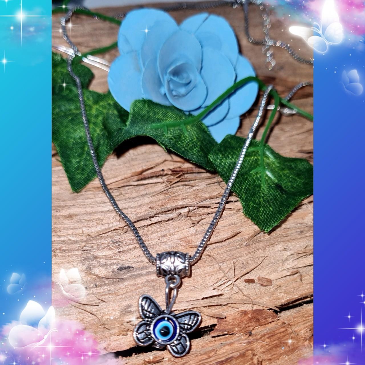 The Evil Eye Butterfly Necklace - Depop