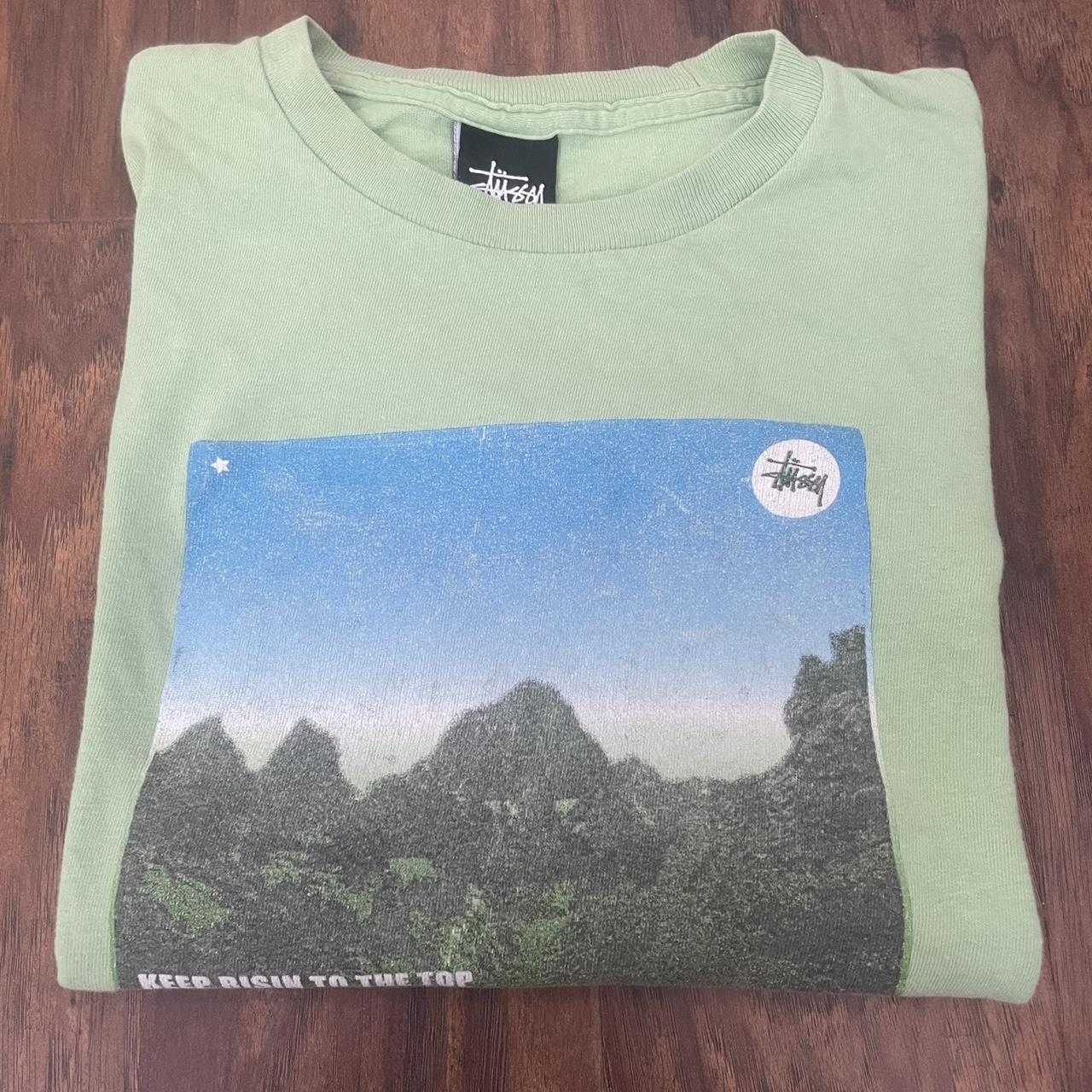 Vintage Stüssy Keep Rising To The Top T-Shirt -... - Depop