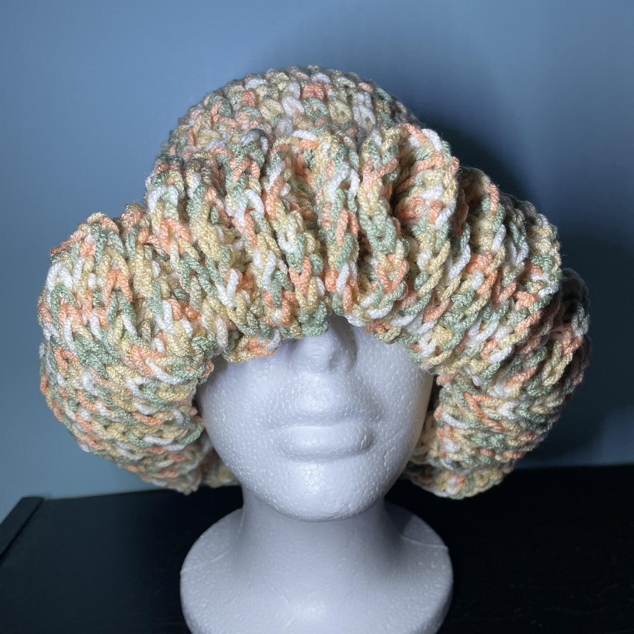 Peach Tree Crochet Ruffle Hat - handmade with love... - Depop