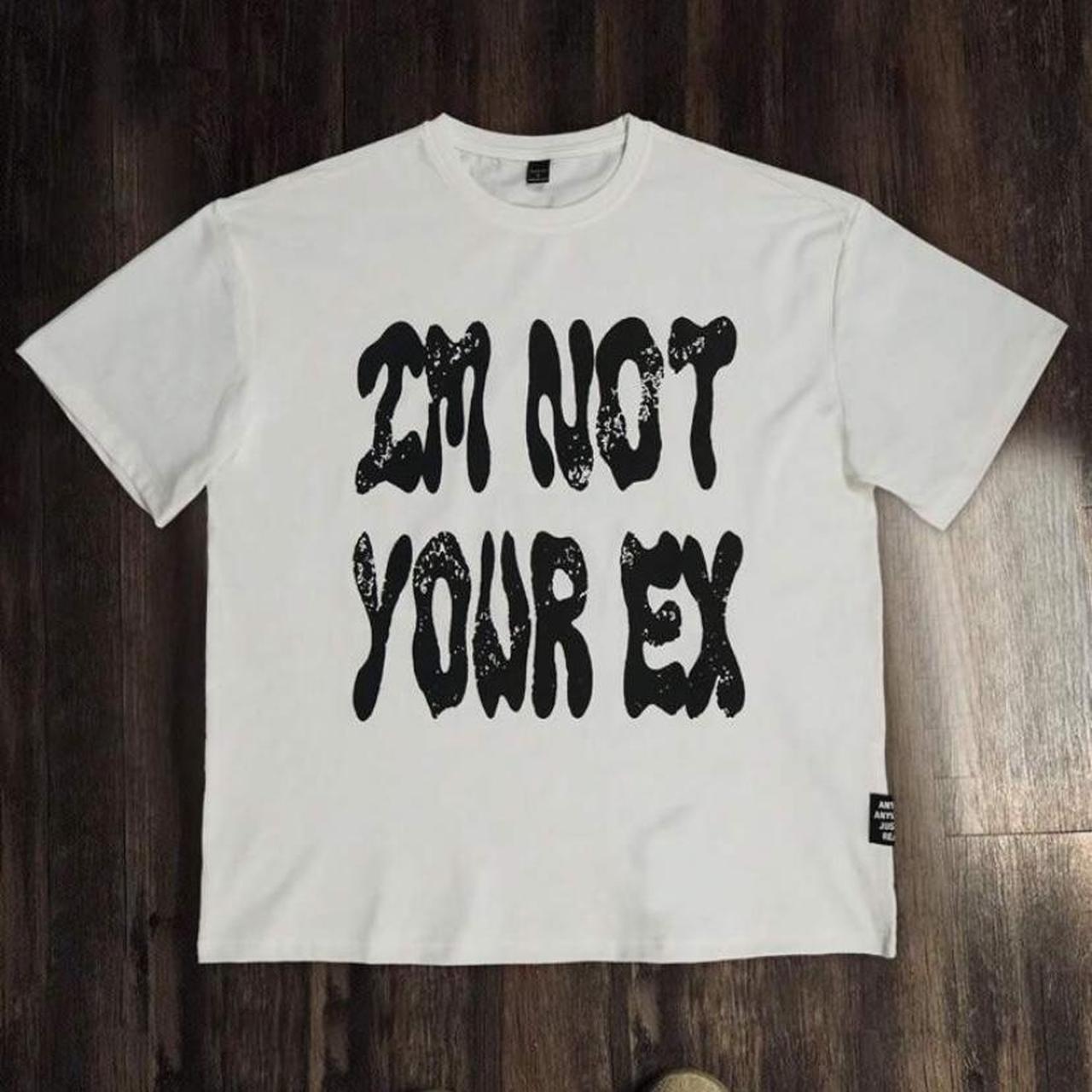 White and black cotton I'm Not Your Ex T-shirt #goth - Depop