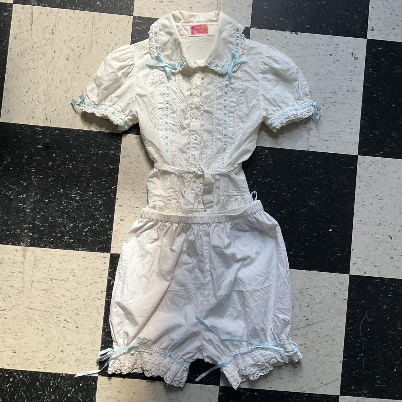 Angelic Pretty Japanese brand cute white button up... - Depop
