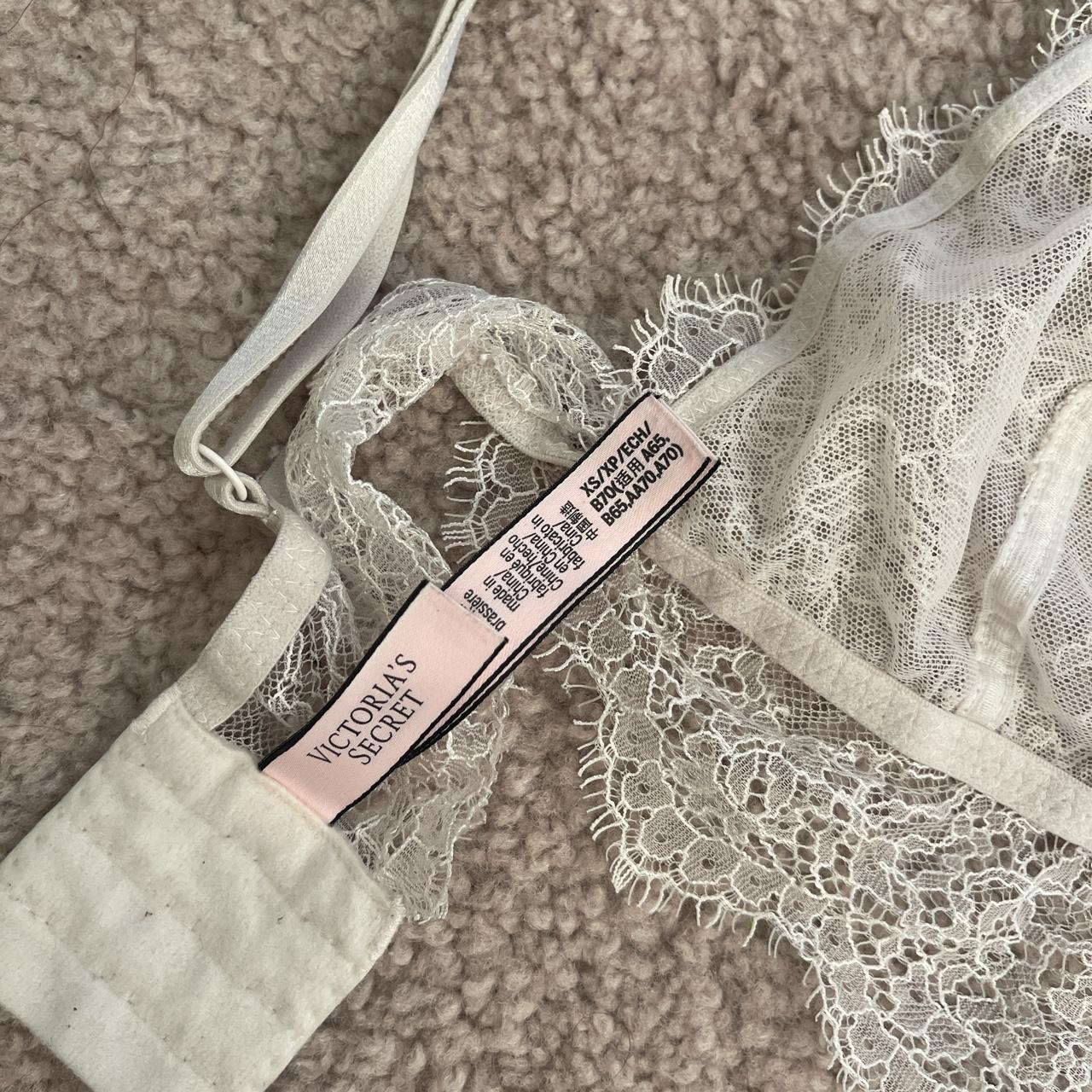 Victorias Secret Womens White Bra Depop