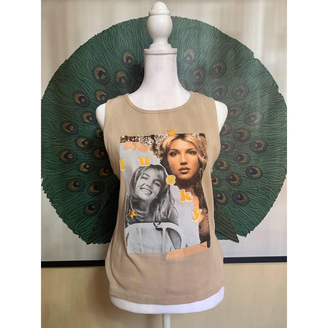 Britney Spears Retro Lucky Tank Top 🌟 Size XL Item... - Depop