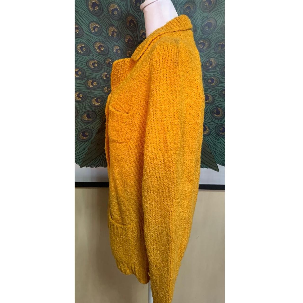 True Vintage 1960s Gold Loop Knit Button Down... - Depop