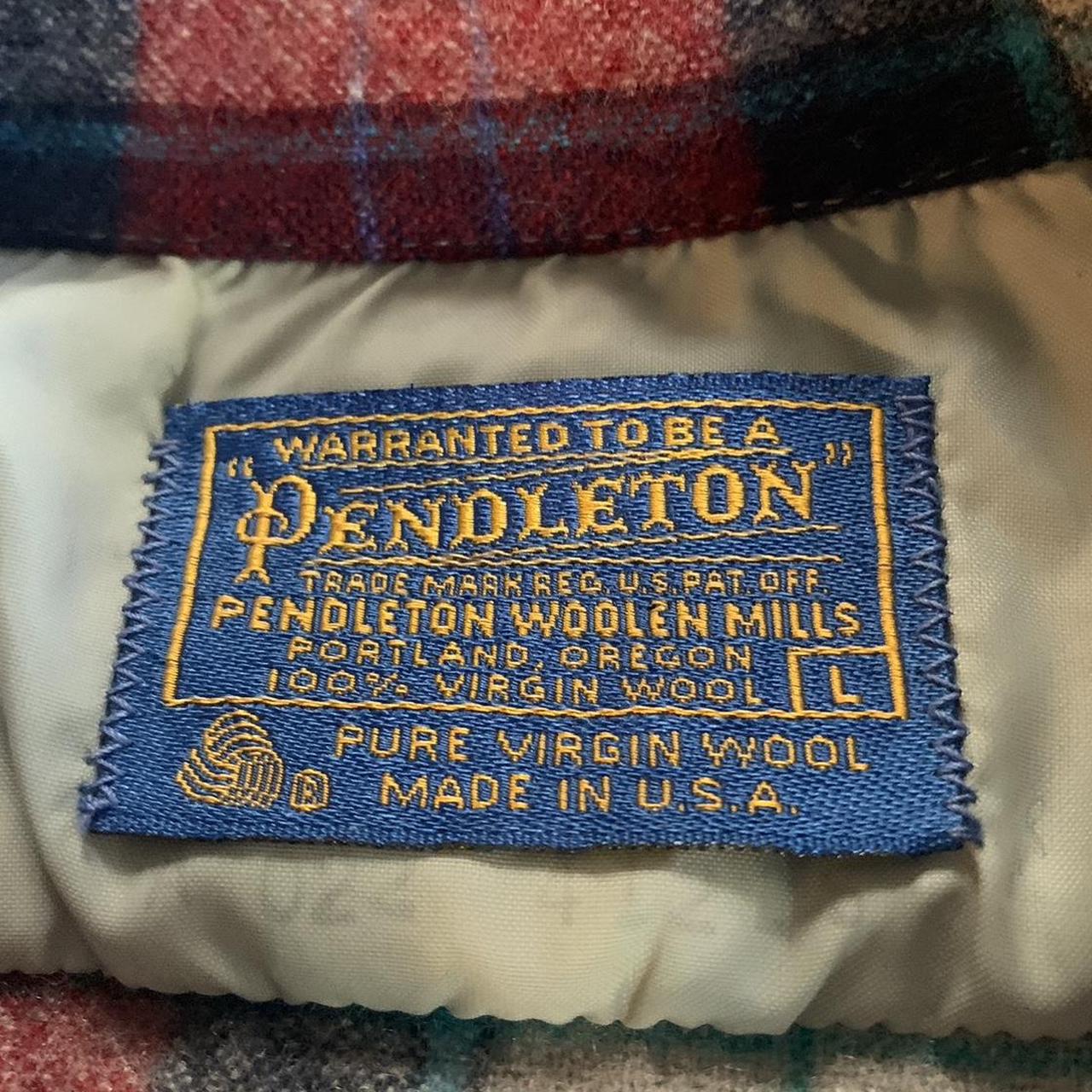 Vintage 1980’s Pendleton Red/Blue/Grey Flannel with... - Depop