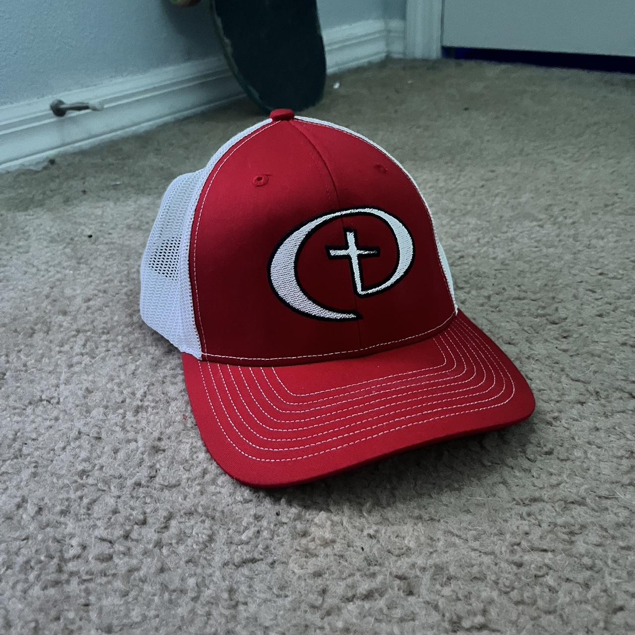 Early 2000s Vintage Y2K Streetwear Red Snapback Hat... - Depop