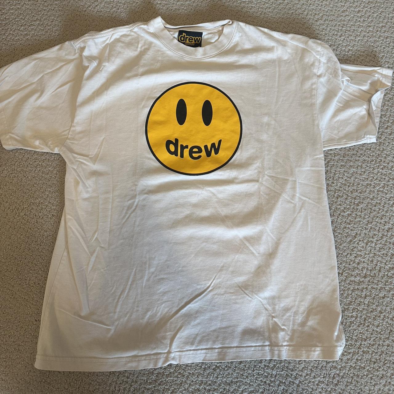 White Drew House cotton smiley face t-shirt... | Depop