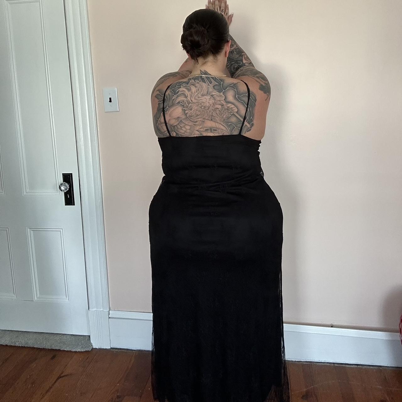 Black lace fashion nova dress - Depop