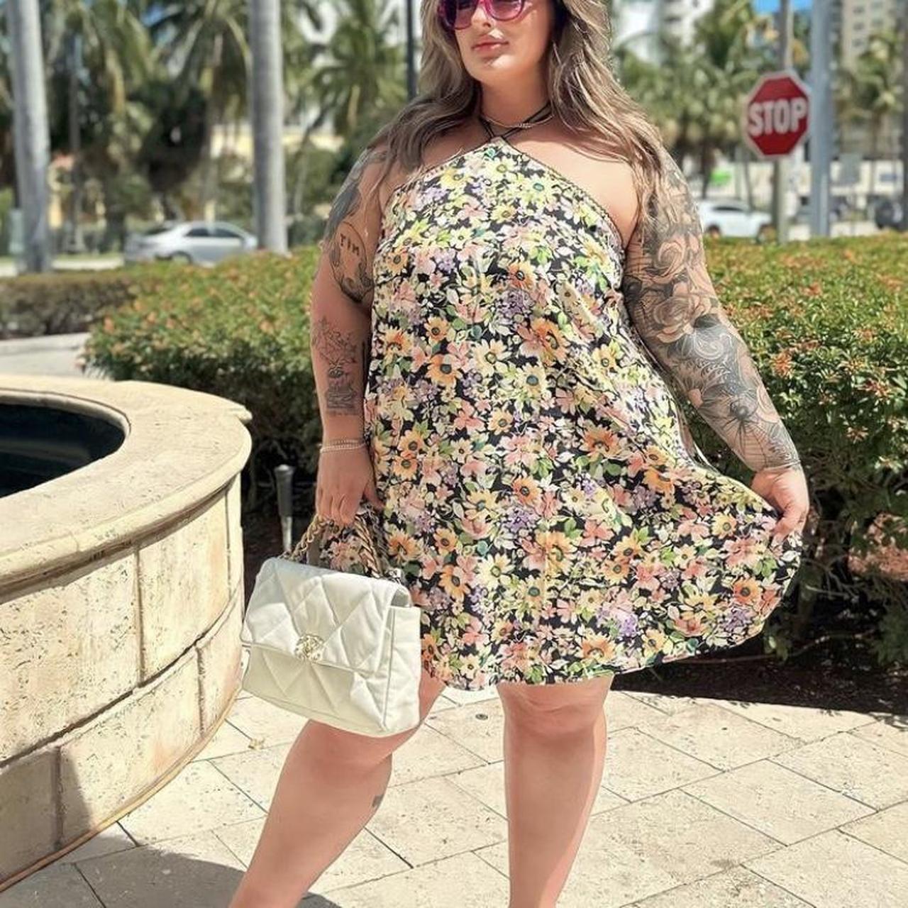 Floral fashion nova dress 3xl - Depop