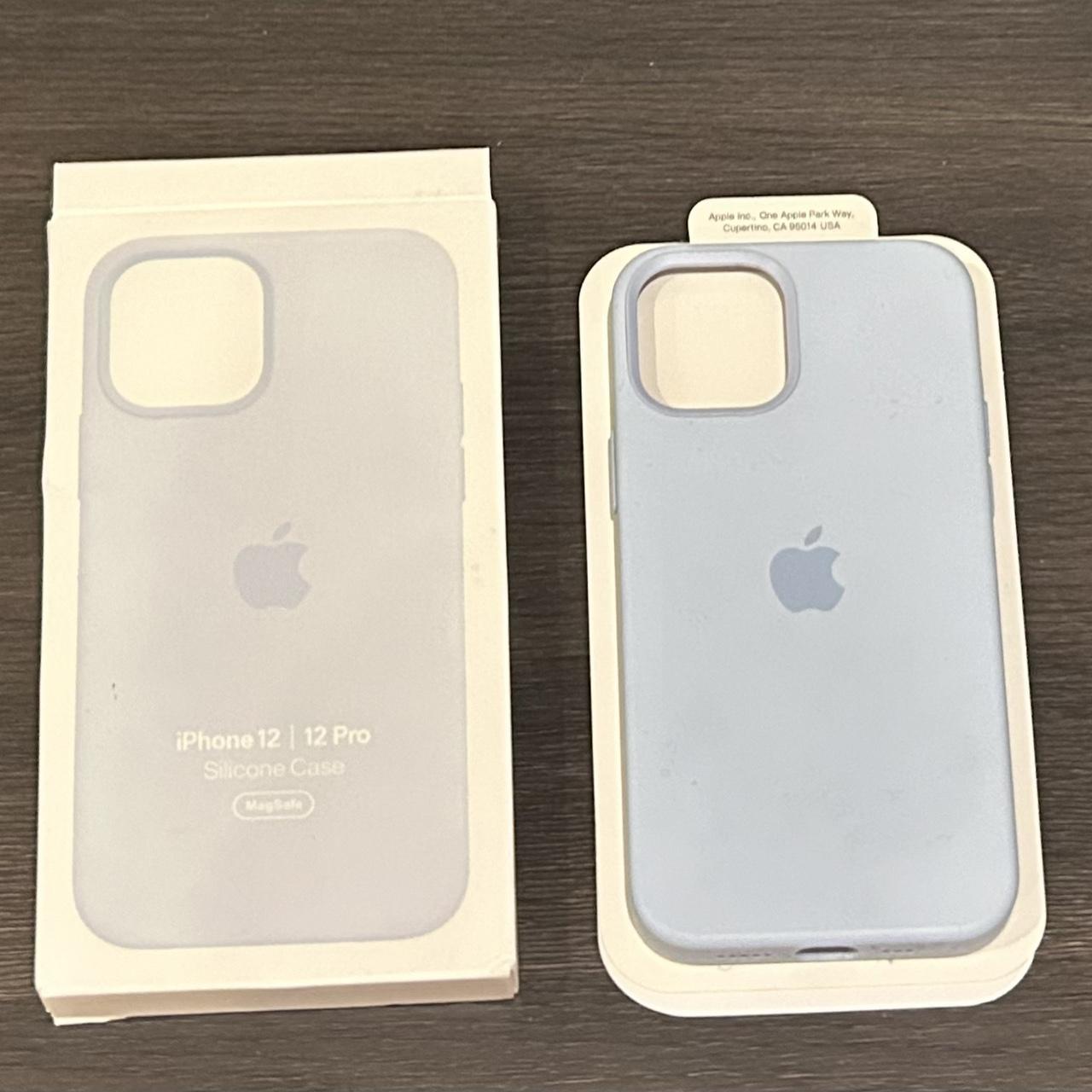 Light blue iPhone 12 apple silicone case - Depop