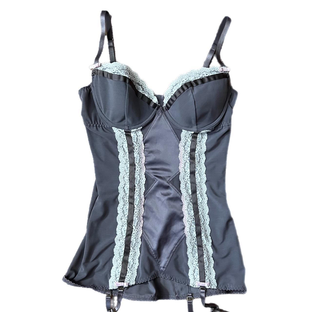 Victoria Secret Very Sexy Lace Basque. Purple/gray... - Depop