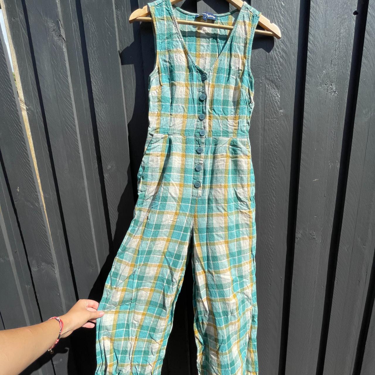 Stunning checkered Princess Highway overalls, such a... - Depop