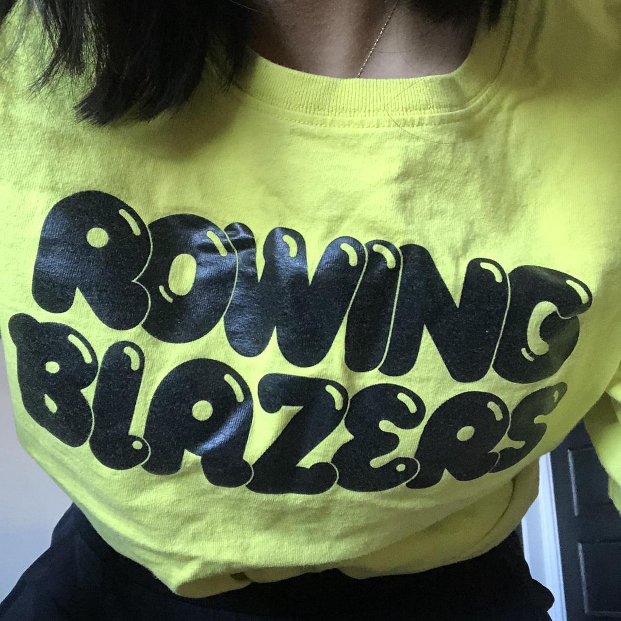 Rowing Blazers Women's Yellow and Black T-shirt | Depop