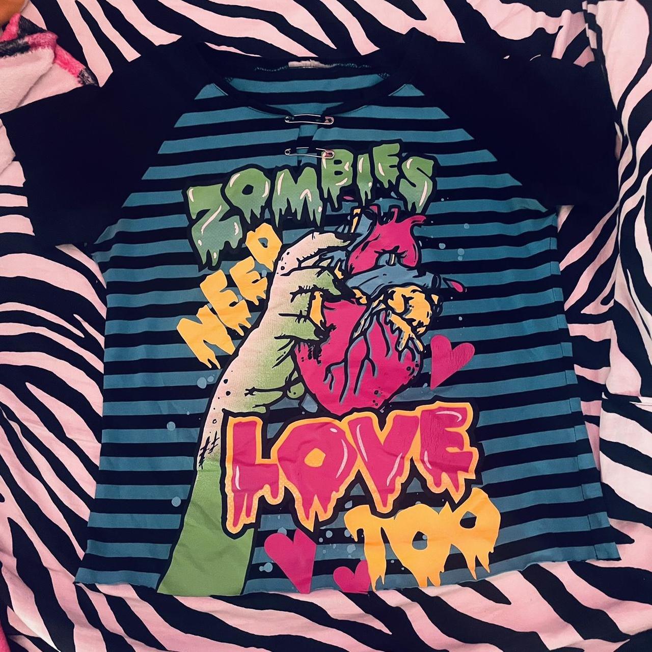 “Zombies need love too” shirt ⚠️DO NOT BUY⚠️ I will... | Depop