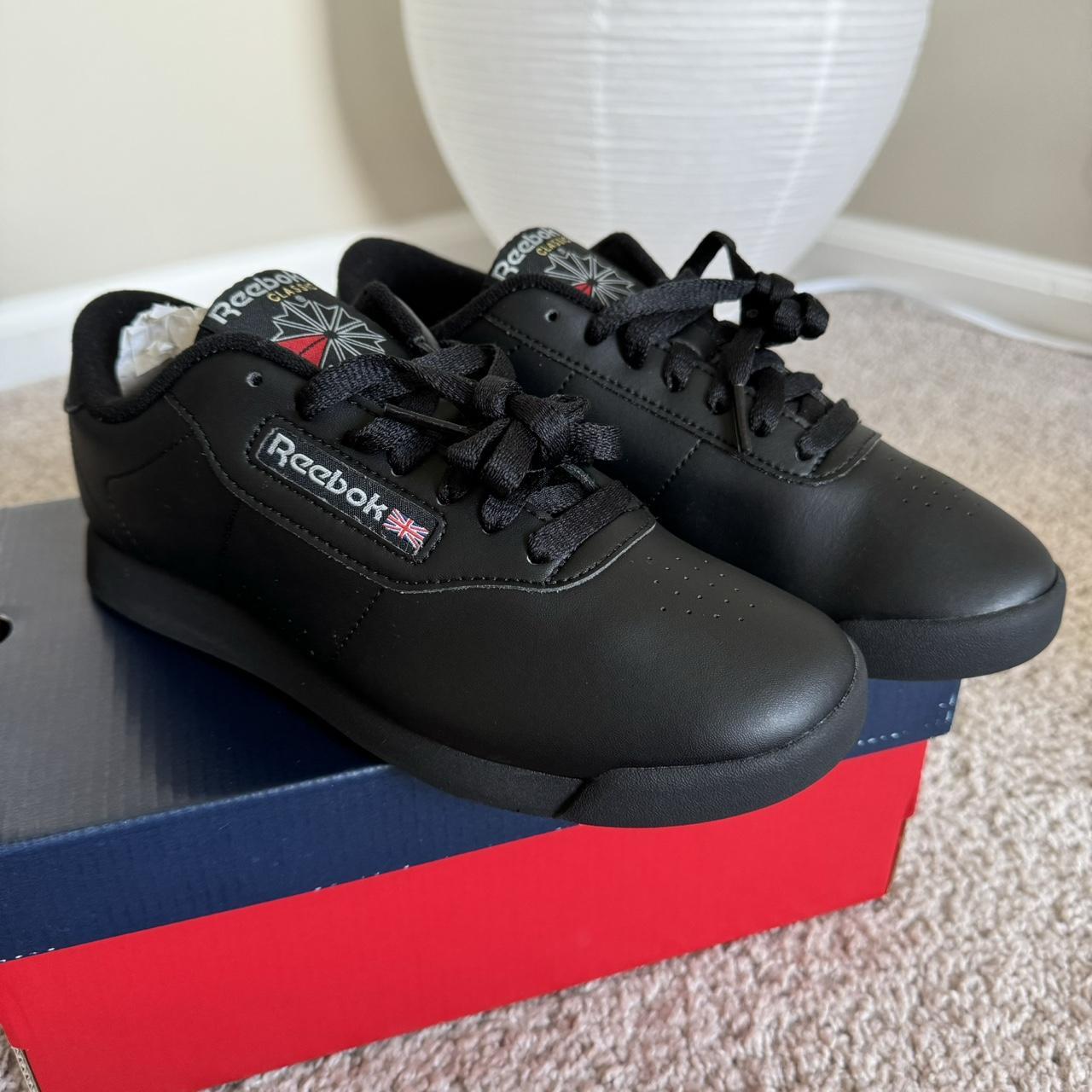 Never worn black princess Reebok sneakers. Original... - Depop
