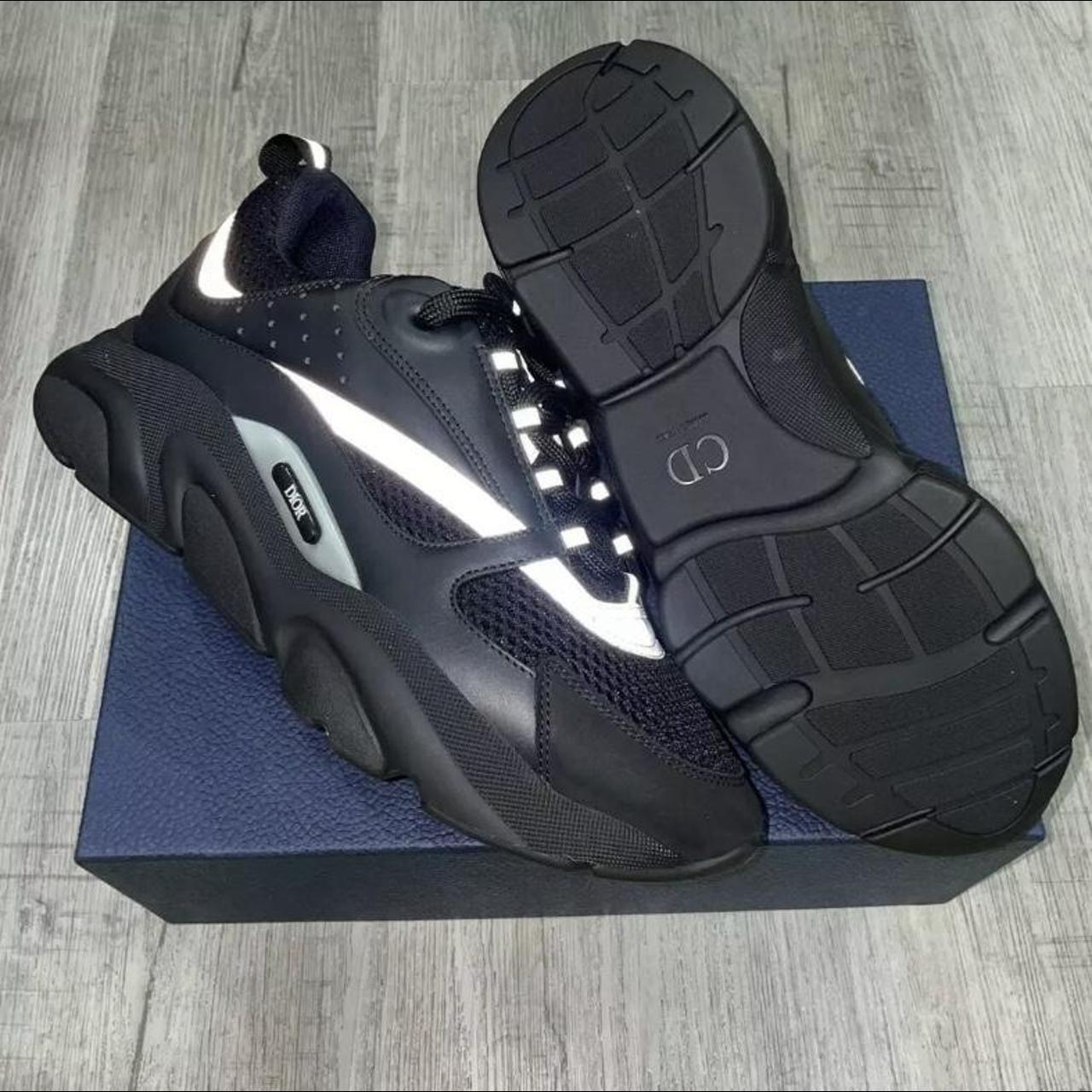 DIOR Mens B22 SNEAKER Black Technical Mesh and... - Depop