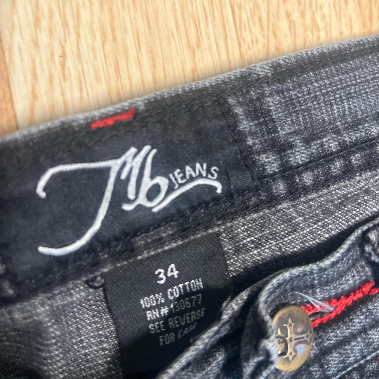 Embroidered cross mb jeans jorts. perfect to wear... | Depop