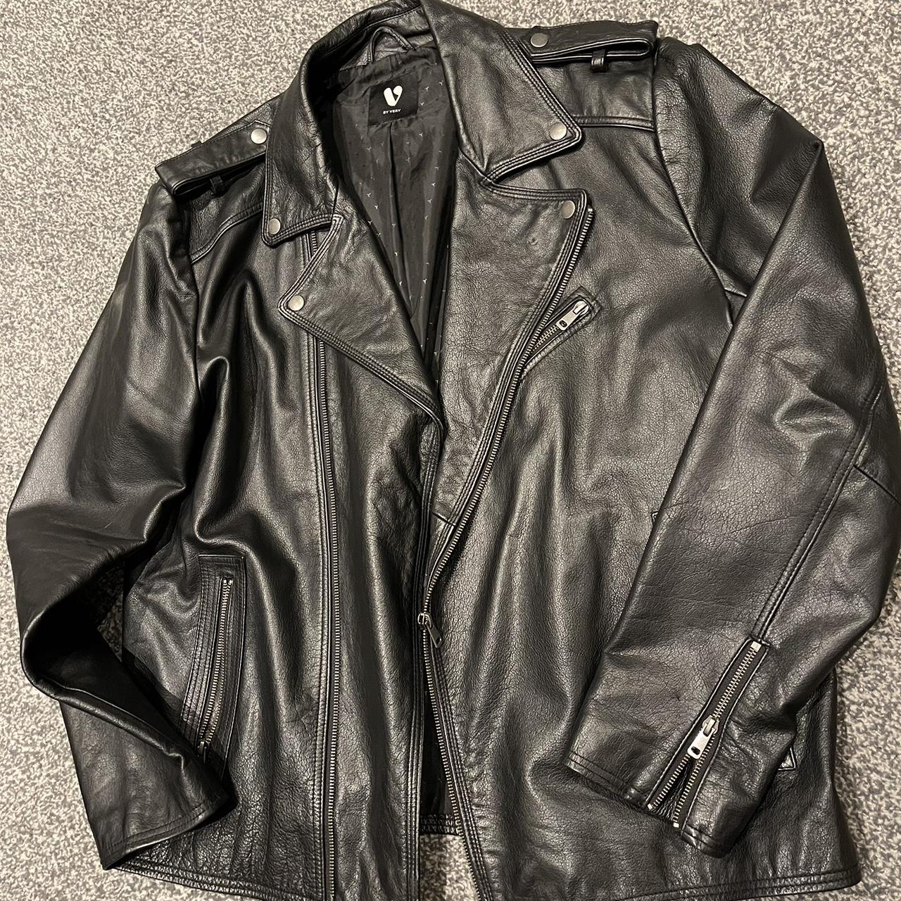 Genuine Leather Biker Jacket Looks class with a... - Depop