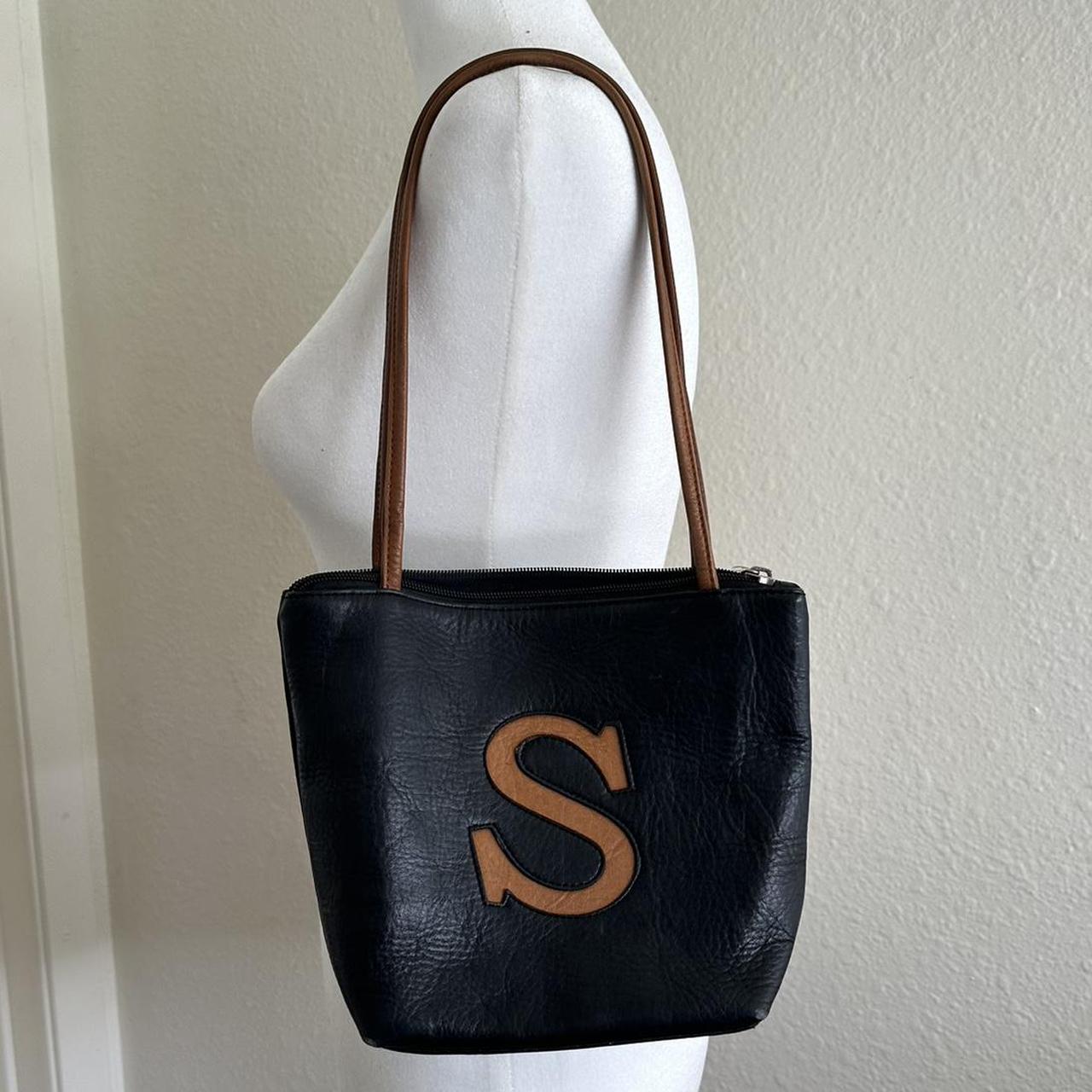 Brown and black initial purse S initial purse.... - Depop