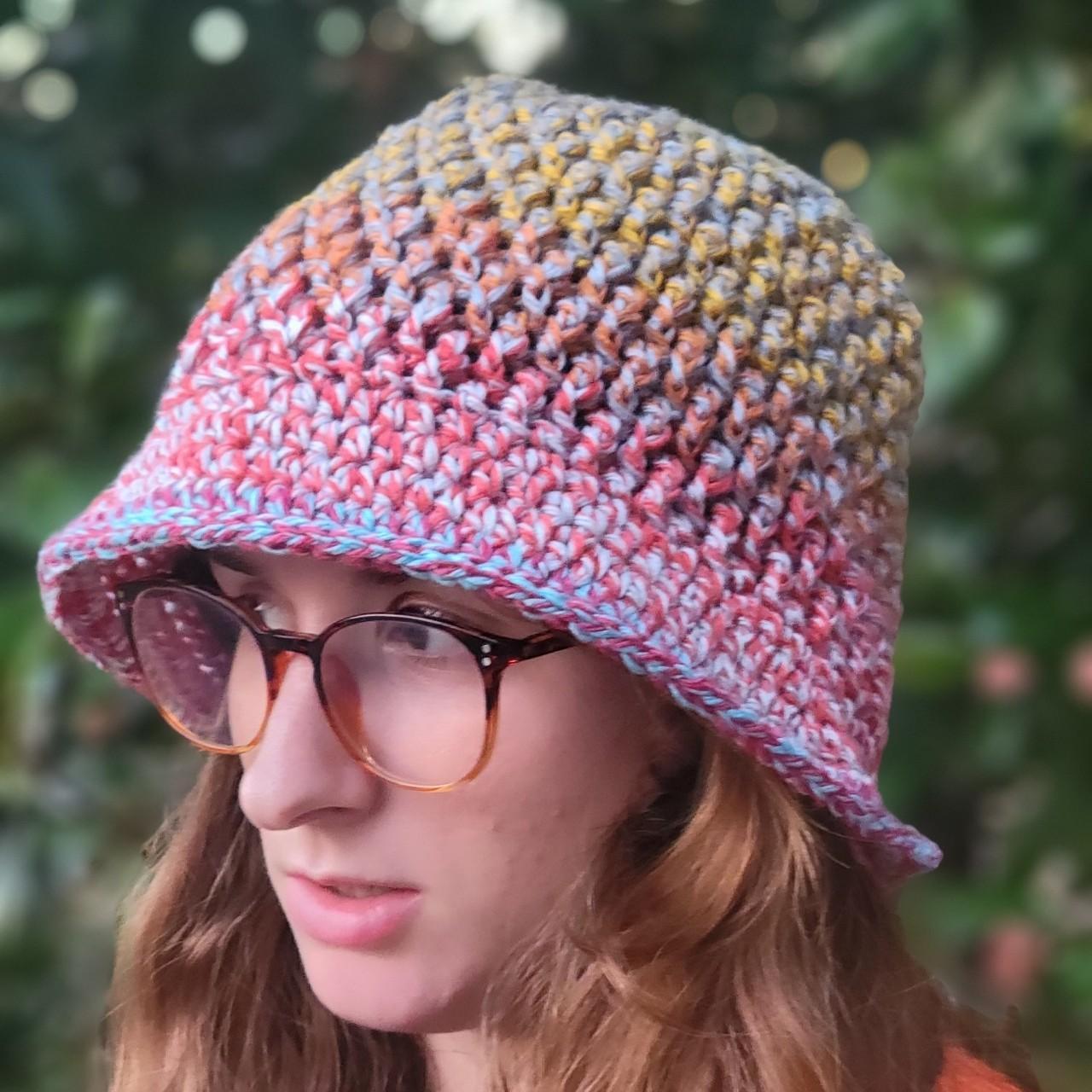 Crochet bucket hat. Can make several different... - Depop