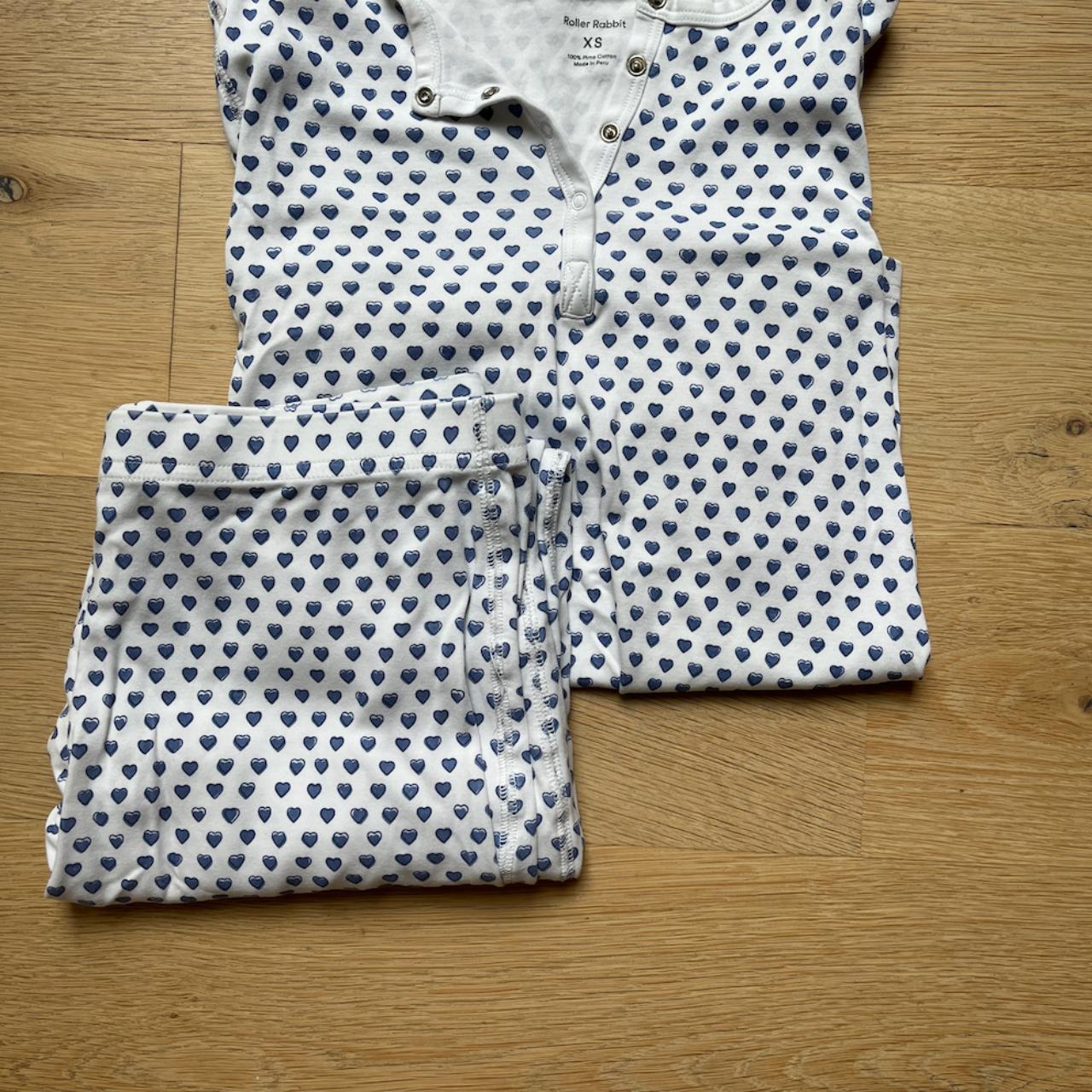Cute Preppy Roller Rabbit Blue Heart Pajamas - Size XS - Depop