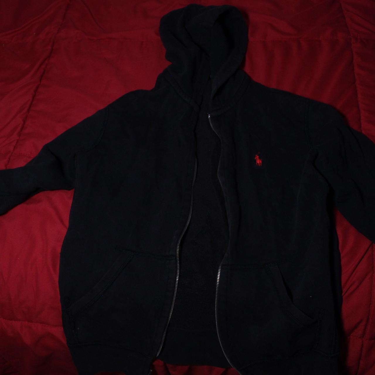 Small Black Polo Zip Up #black #polo #ralphlauren... - Depop