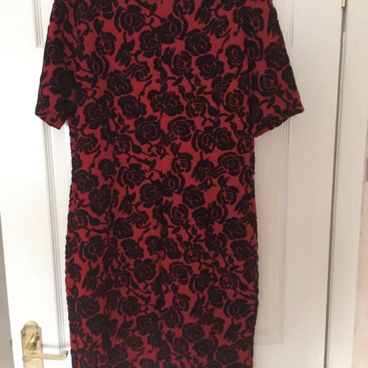Vintage 90s rose print mini dress - Depop