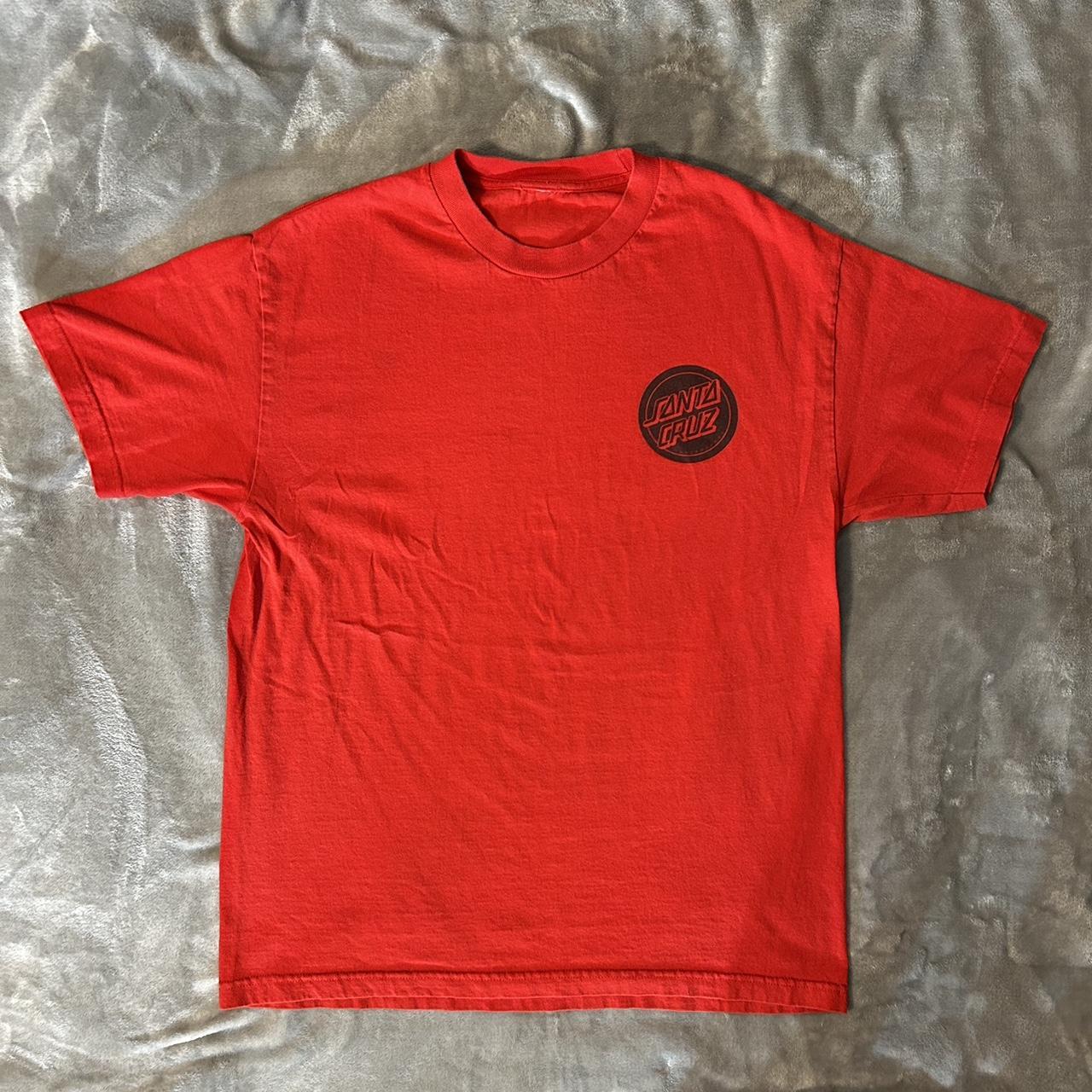 Listed is a red Santa Cruz tee! Very nice quality... - Depop