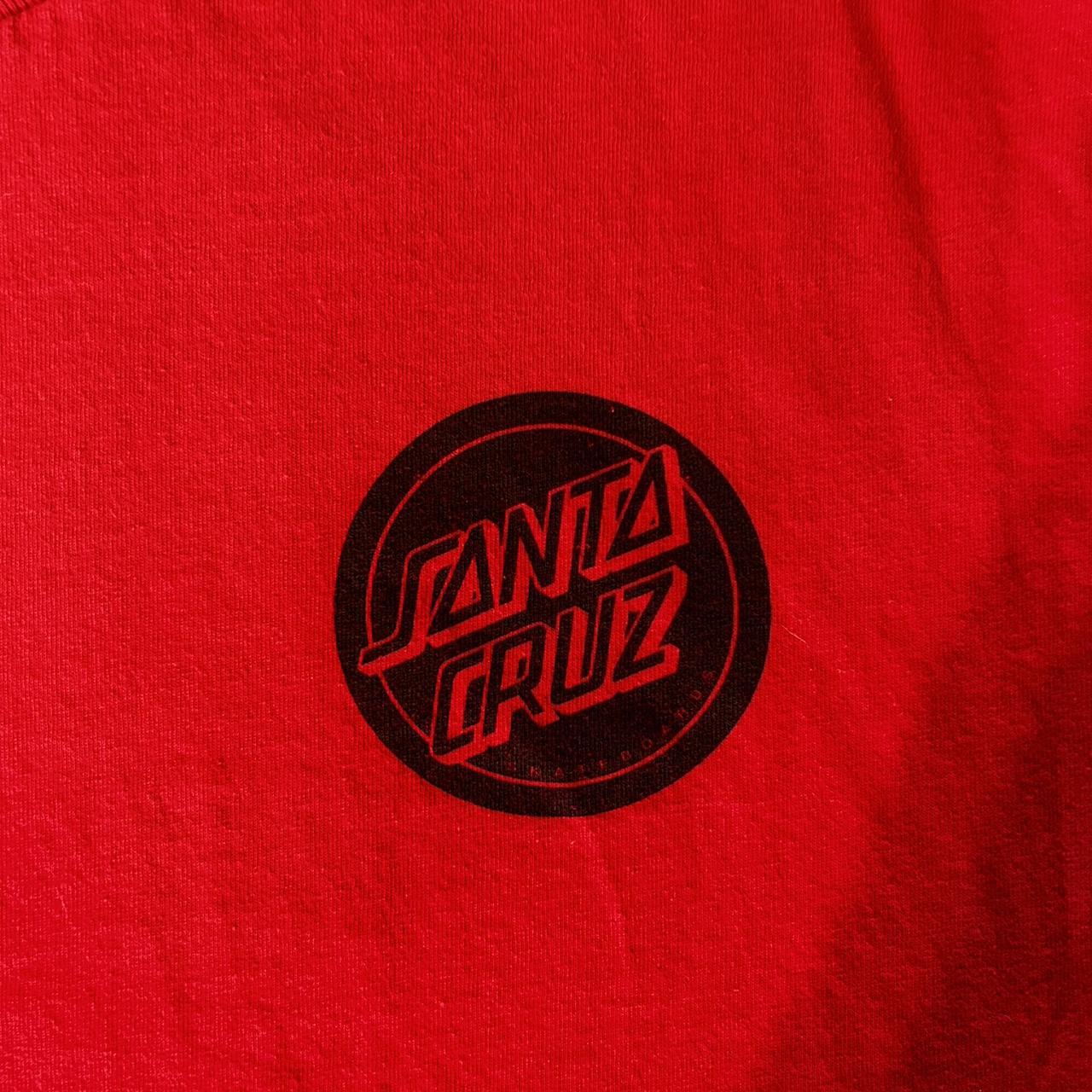 Listed is a red Santa Cruz tee! Very nice quality... - Depop