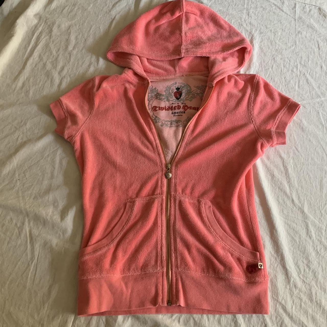 Vintage y2k terry cloth zip up... - Depop