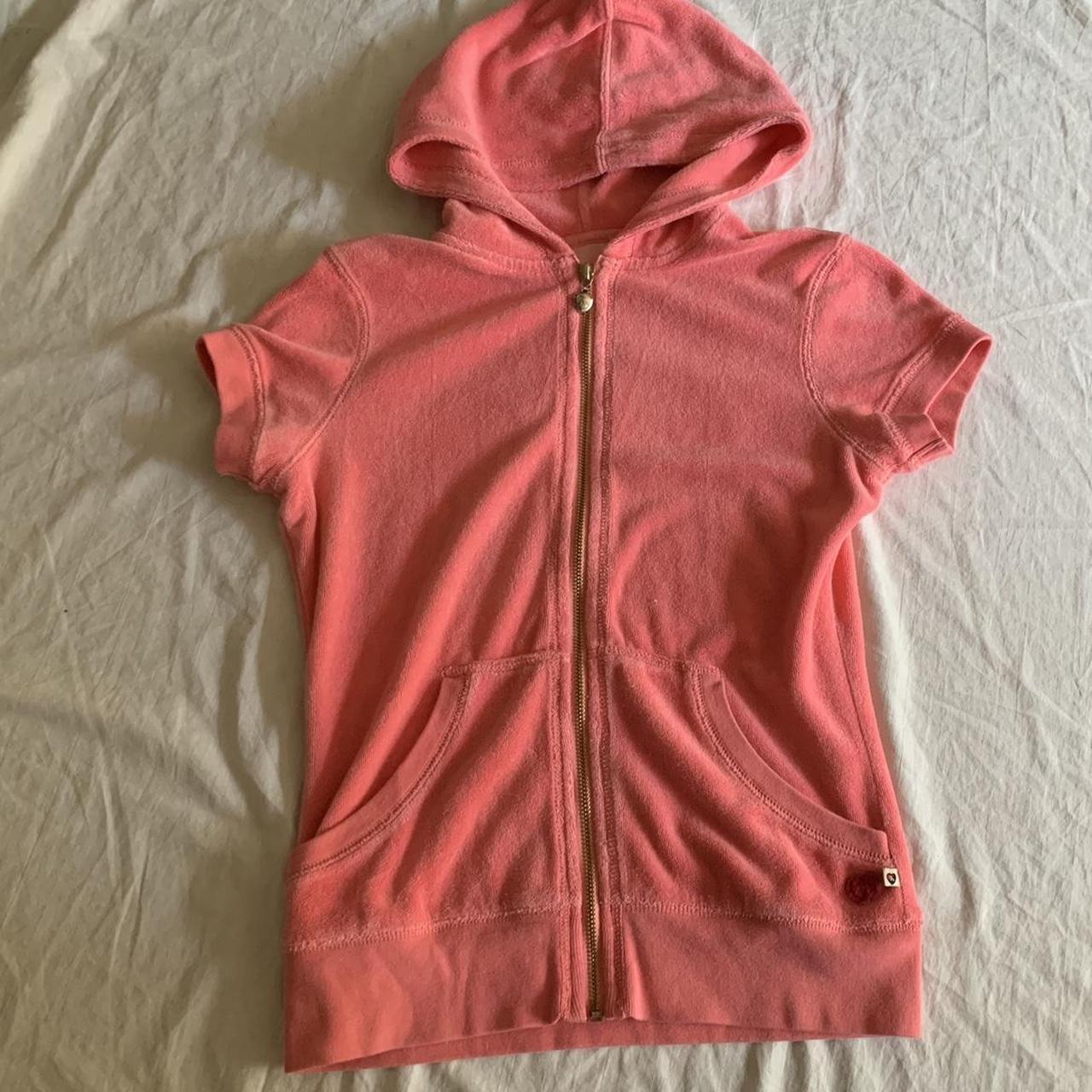 Vintage y2k terry cloth zip up... - Depop