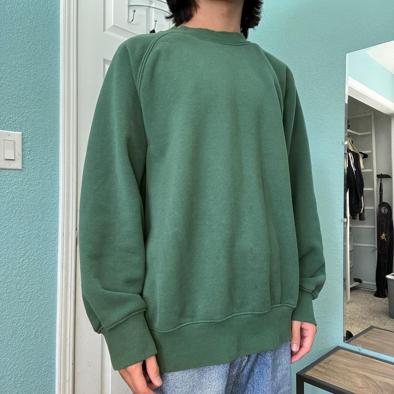 H&M Oversized Forest Green Sweatshirt Size M #hm... - Depop