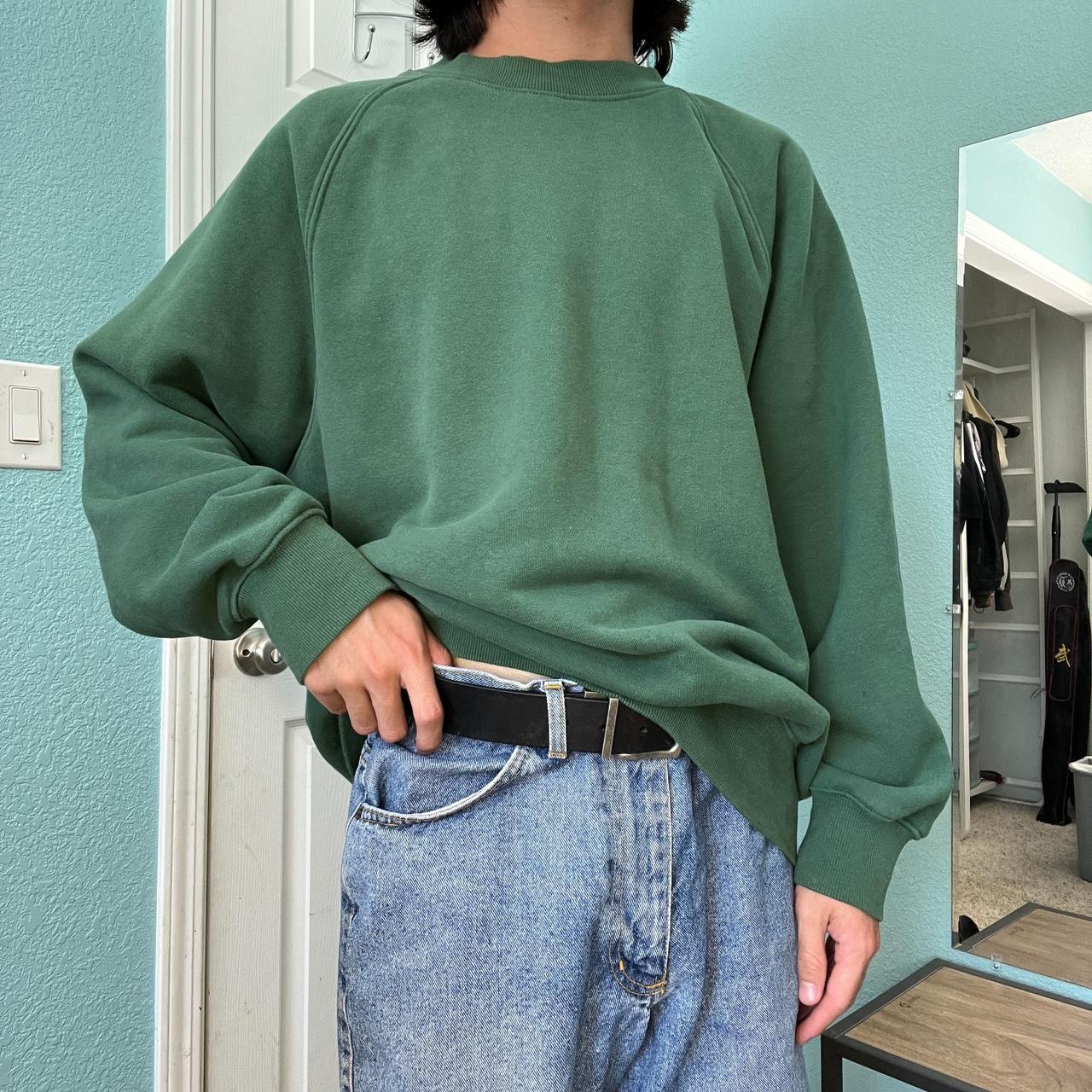 H&M Oversized Forest Green Sweatshirt Size M #hm... - Depop