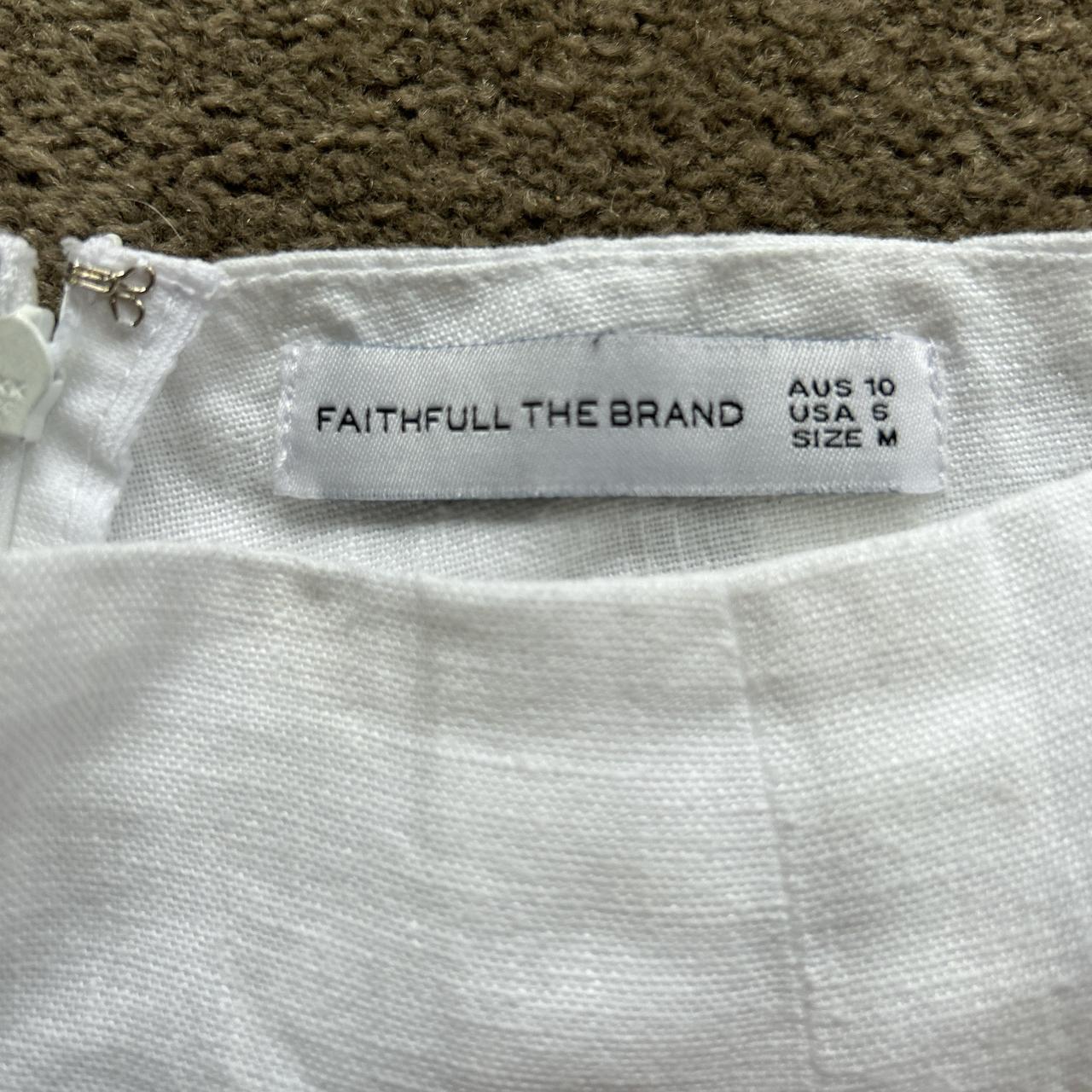 Faithfull the brand linen white pants size... - Depop