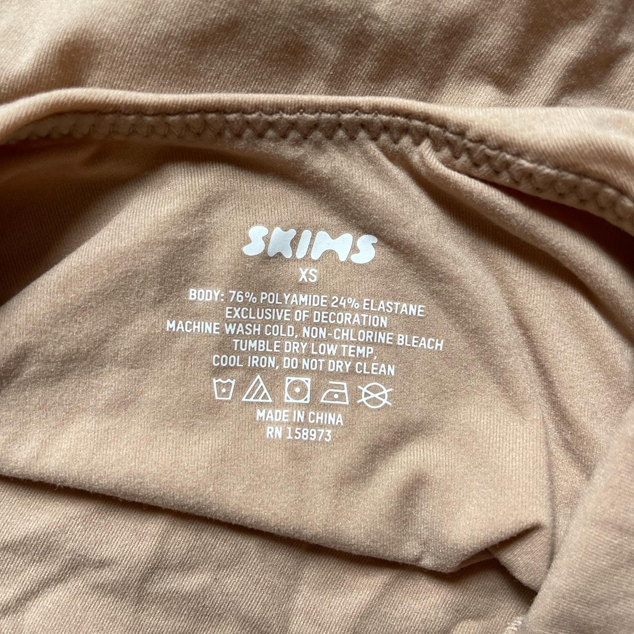 SKIMS square neck bodysuit color: clay size: xs - Depop