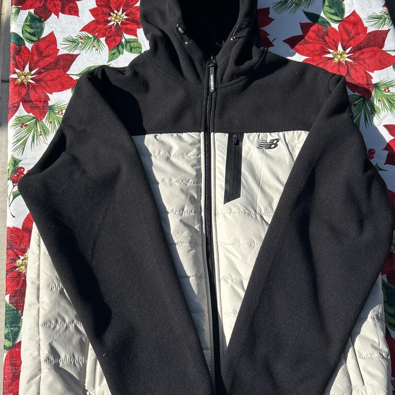 New balance puffer fleece jacket White puffer with... - Depop