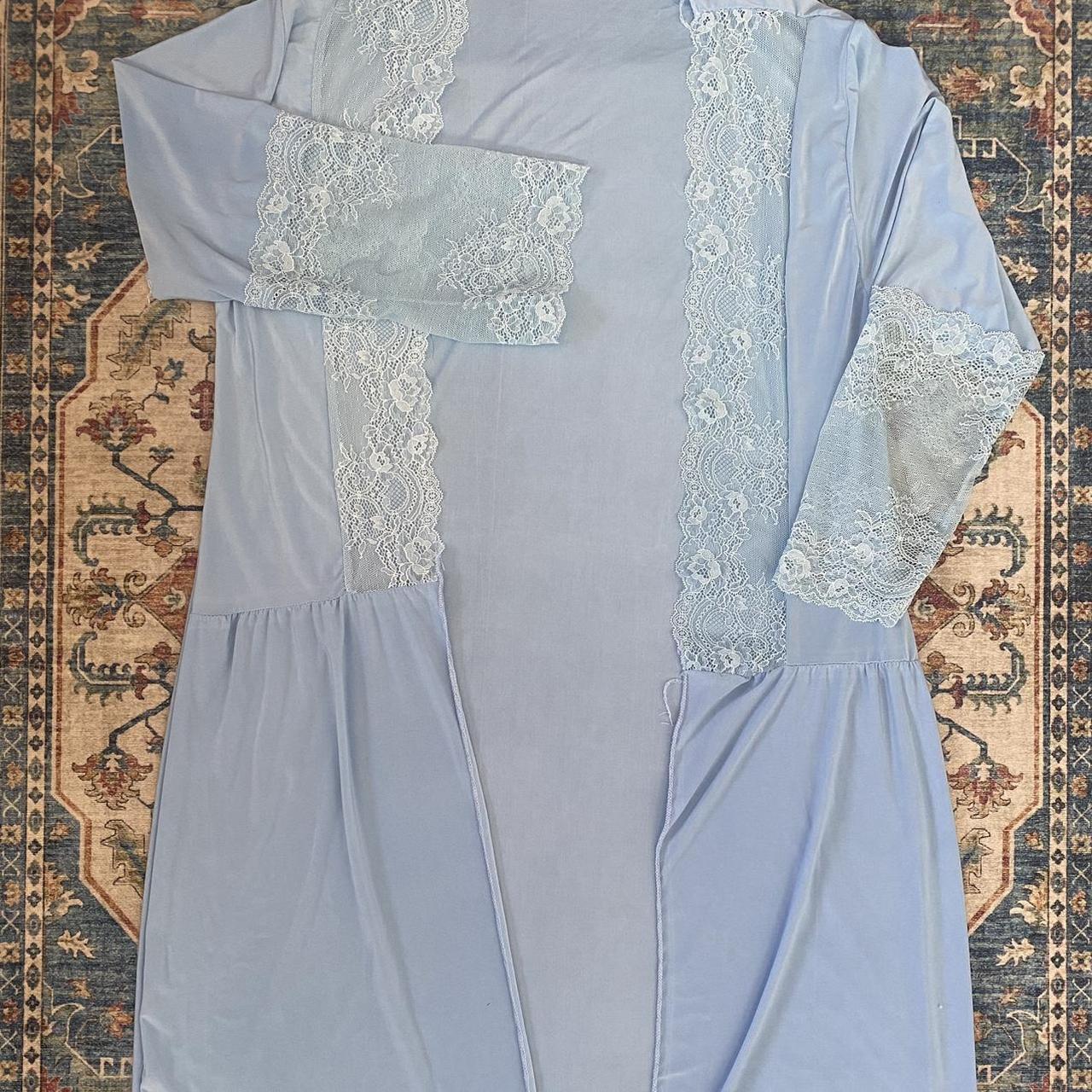 Gorgeous baby blue set 💎 Lace through the dress and... - Depop