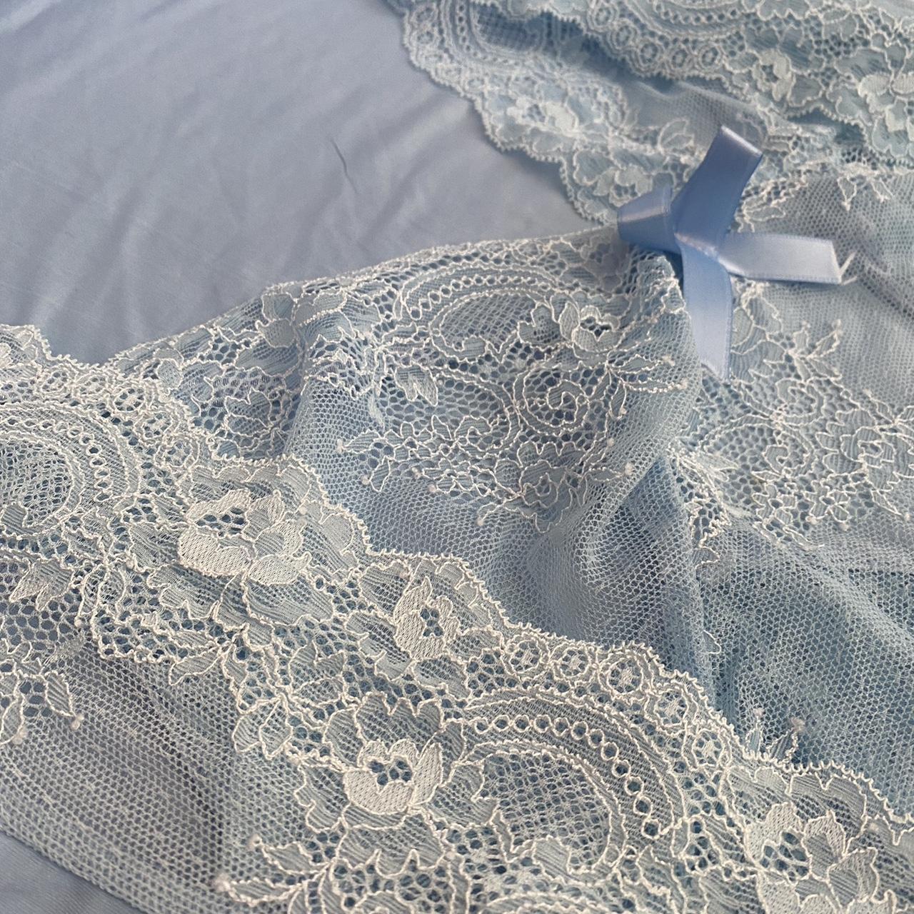 Gorgeous baby blue set 💎 Lace through the dress and... - Depop