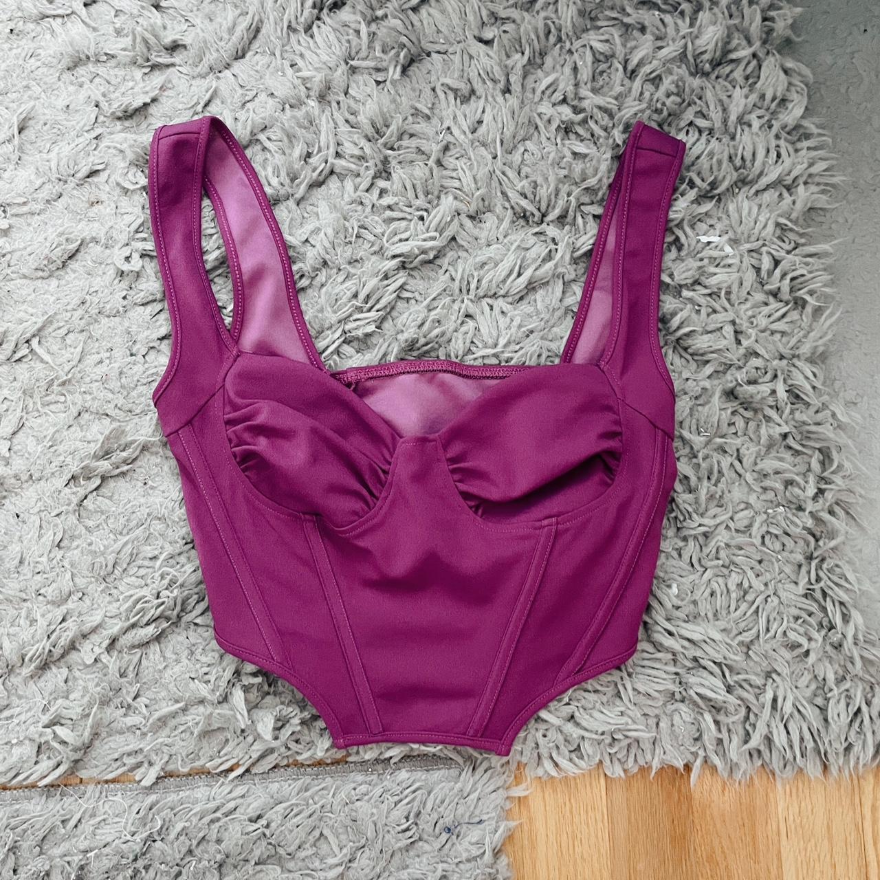 Purple/pink corset top💜🩷 So cute and comfy!! Size... - Depop