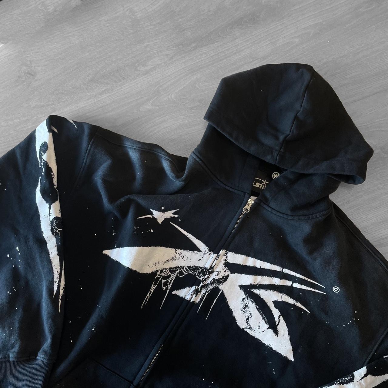 Hellstar zip up black hoodie 10/10 M size. True to... - Depop