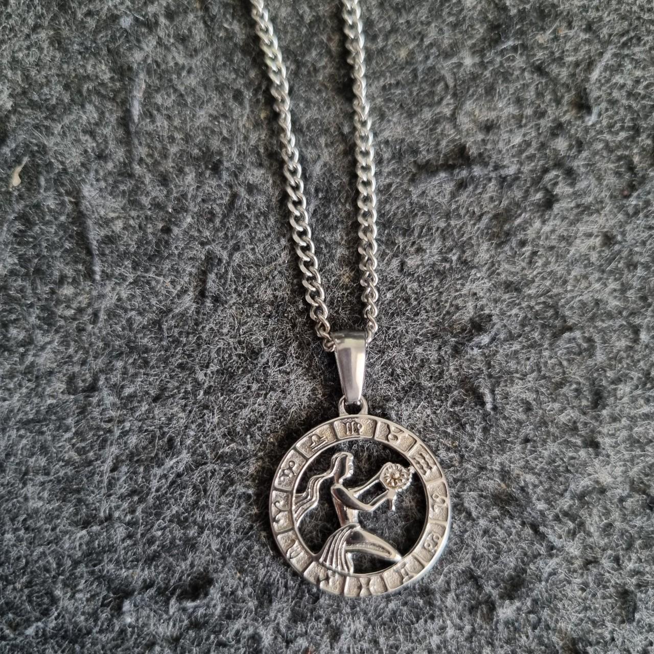 Saar Co Virgo Necklace Length: ~51cm Stainless... | Depop