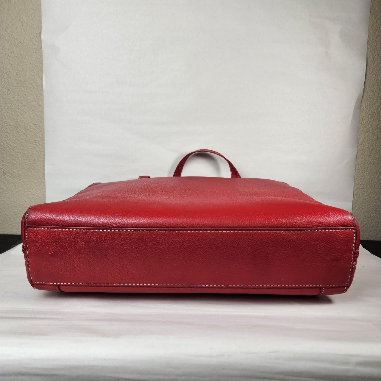 Lodis Red Laptop Bag Briefcase Leather - Depop