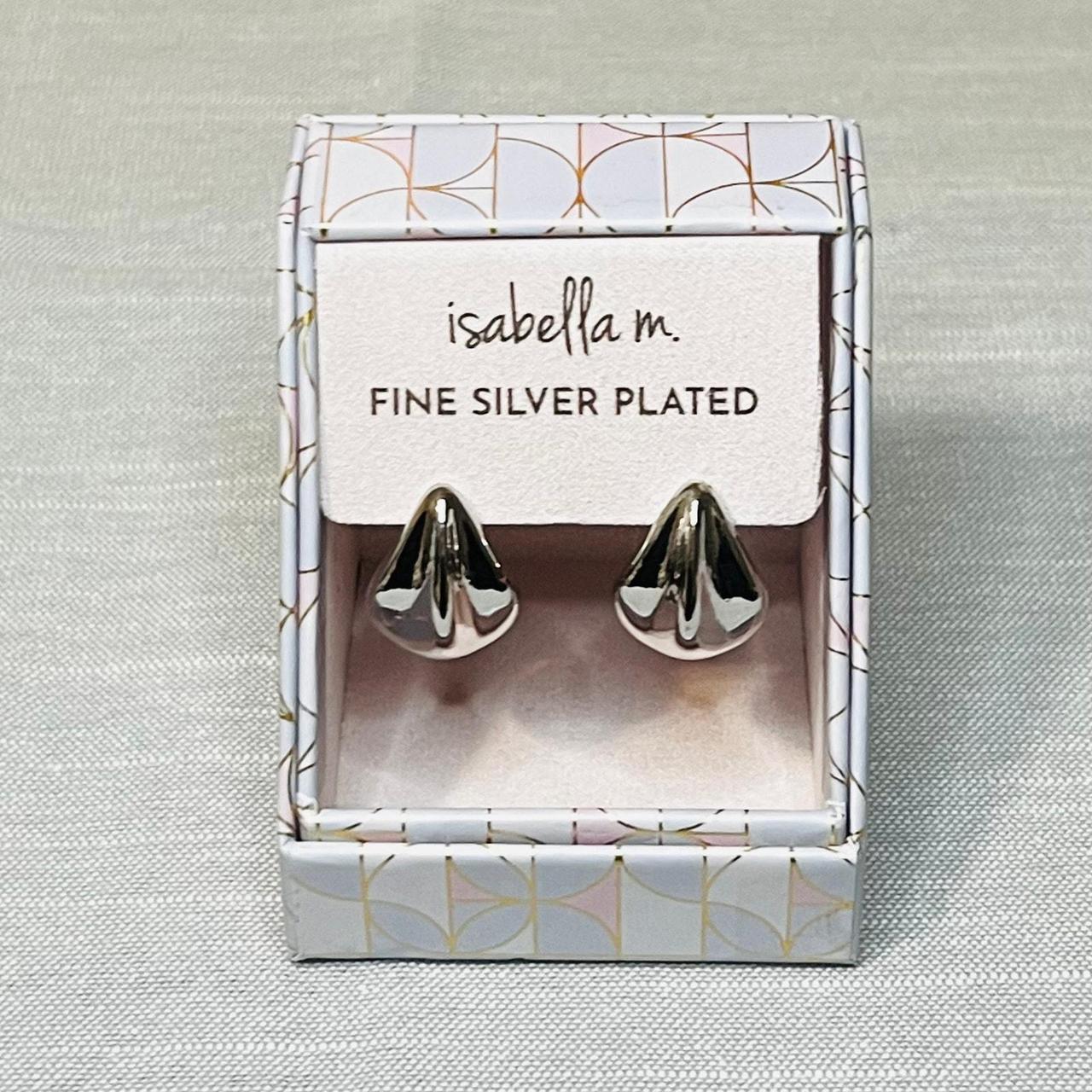 New Isabella M. Fine Silver Plated Hoop. Depop