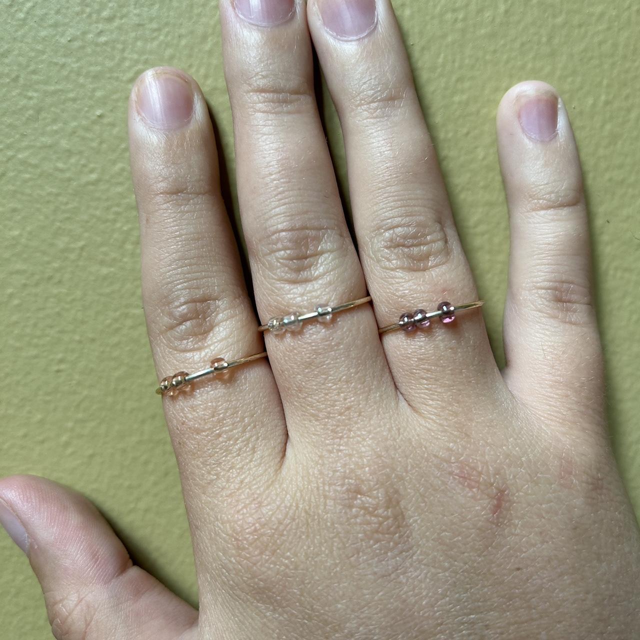 adjustable beaded fidget stack rings #fidget... - Depop